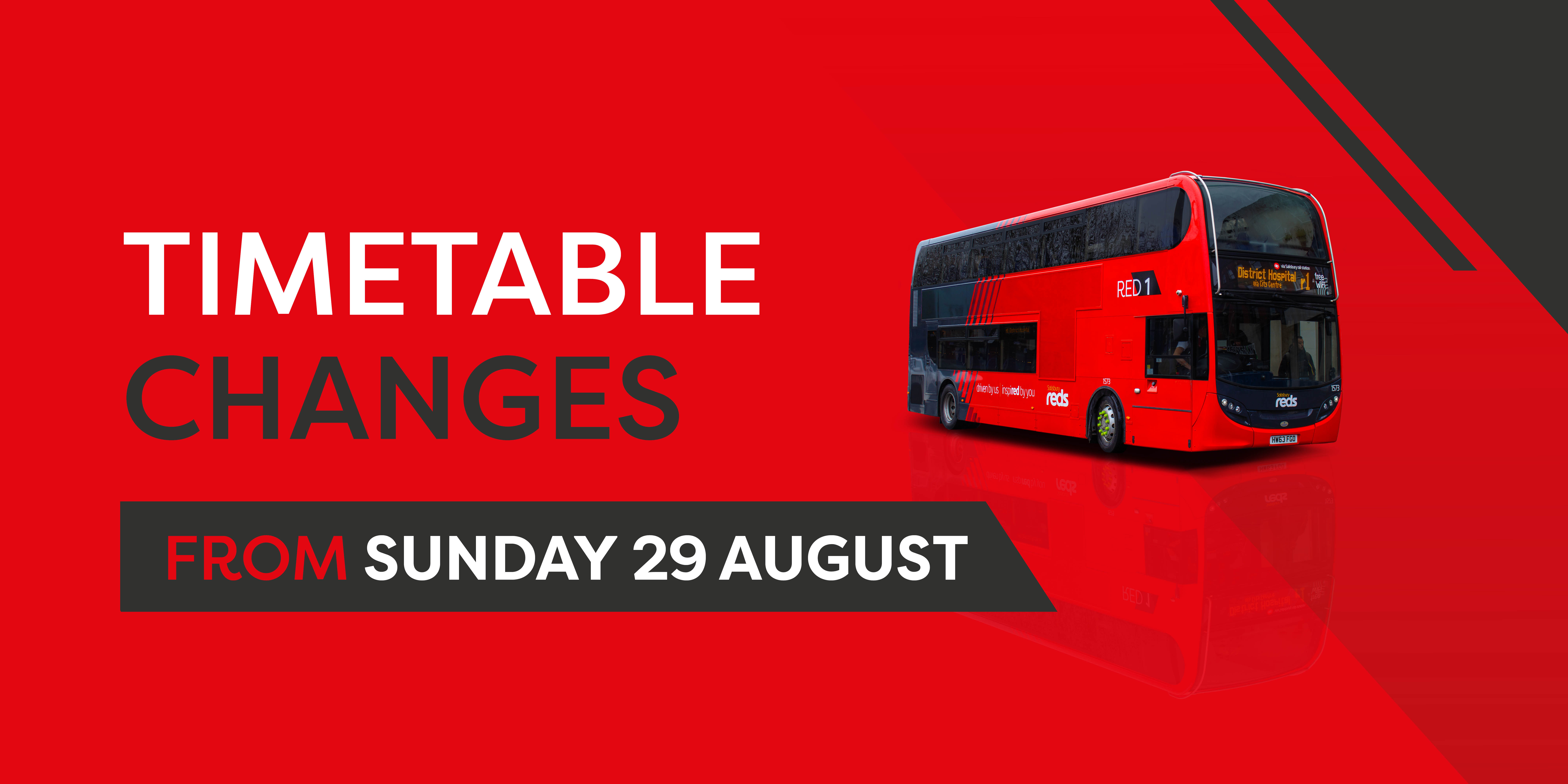 Timetable changes from Sunday 29th August - Salisbury Reds